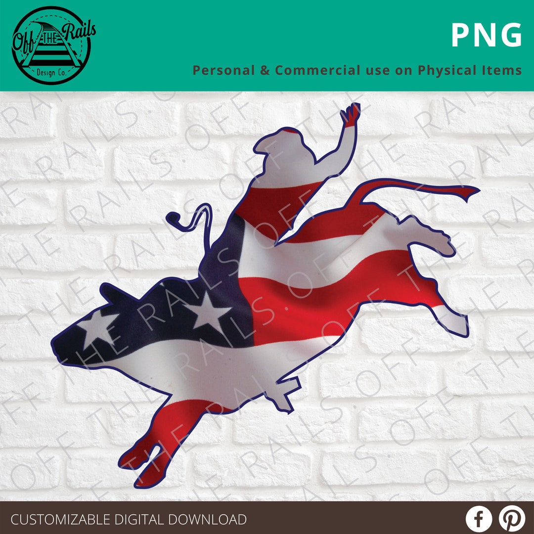Patriotic Bull Rider PNG - Bull Rider Patriotic Design - Bull Rider ...