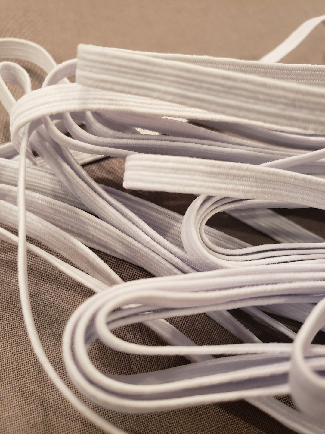 Elastic Knitted Elastic 6mm 1/4 White or Black SHIPS FROM USA by the ...