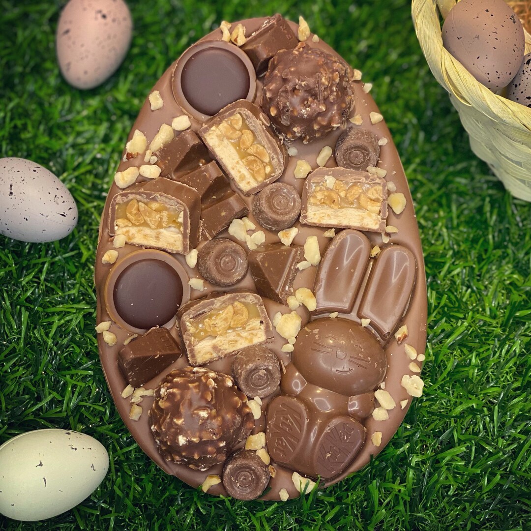 Toffee Nut Easter Egg, Flat Easter Egg, Belgian Chocolate Flegg, Postal ...