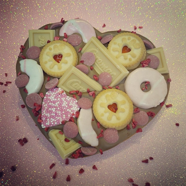 Heart Chocolate Slab - Etsy UK