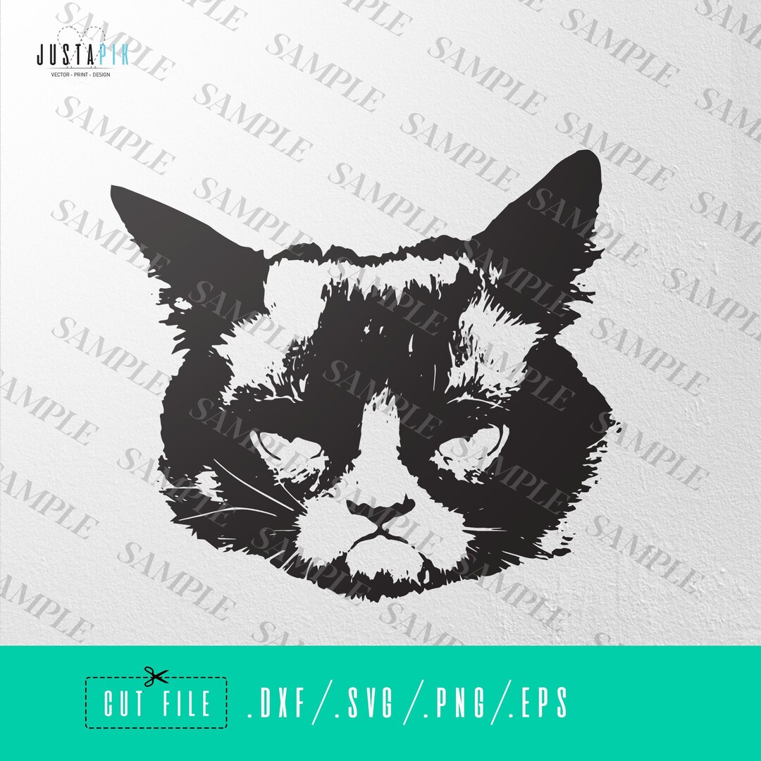 Grumpy Cat , File for Cricut , SVG , Animal , Cat , Vector , Cut File ...