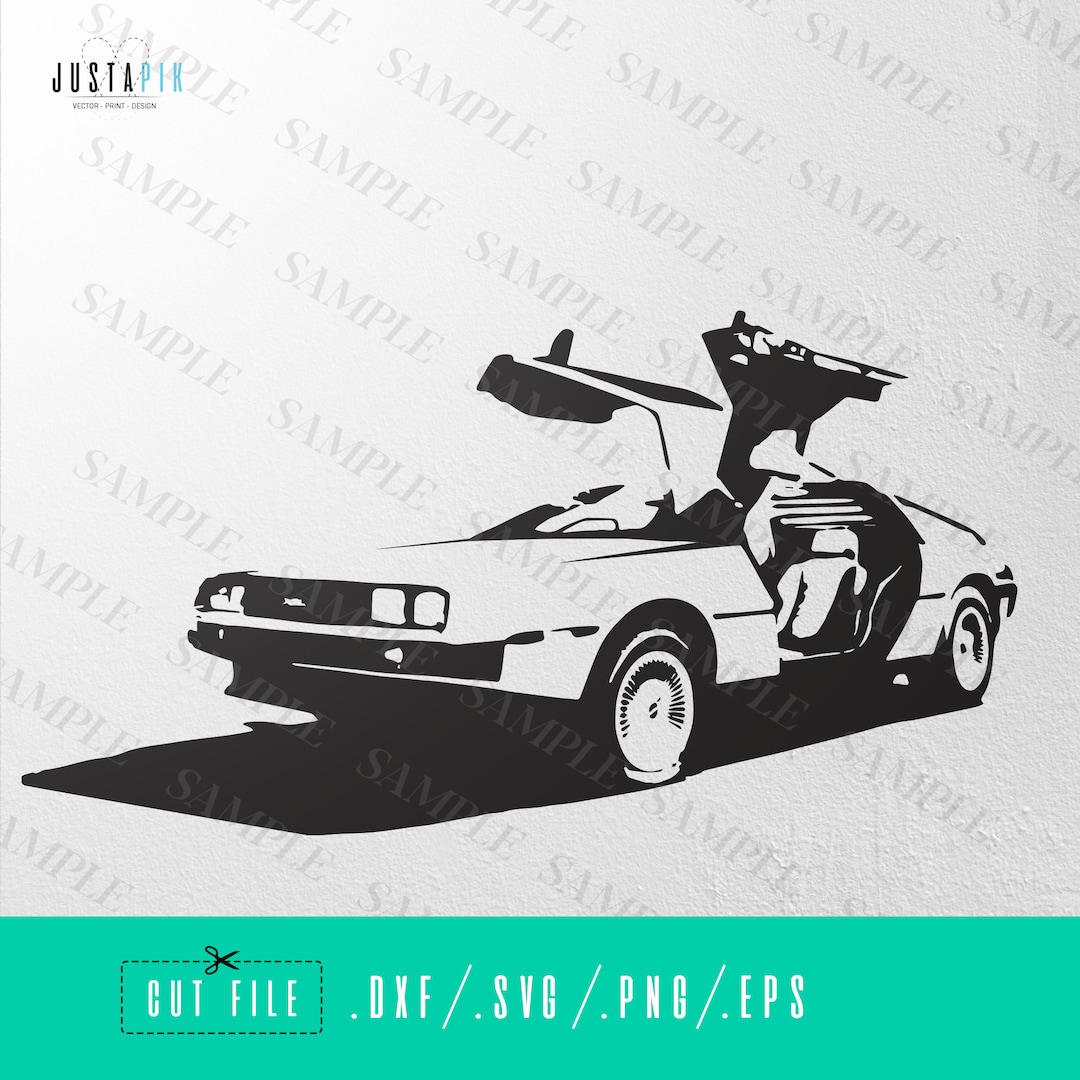 Back to the Future Delorean Movie SVG PNG DXF – Digital Download for ...