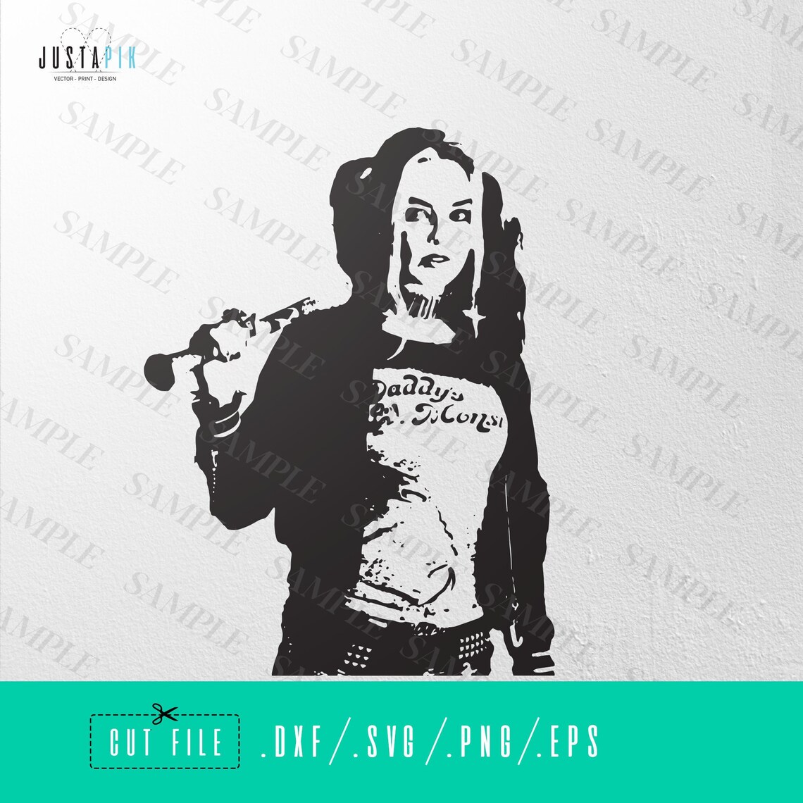 Harley Quinn , Margot Robbie , File for Cricut , SVG , Cinema , Vector ...