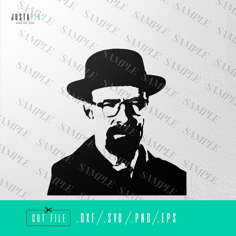 Walter White, Breaking Bad, SVG, PNG y DXF – Descarga digital para ...