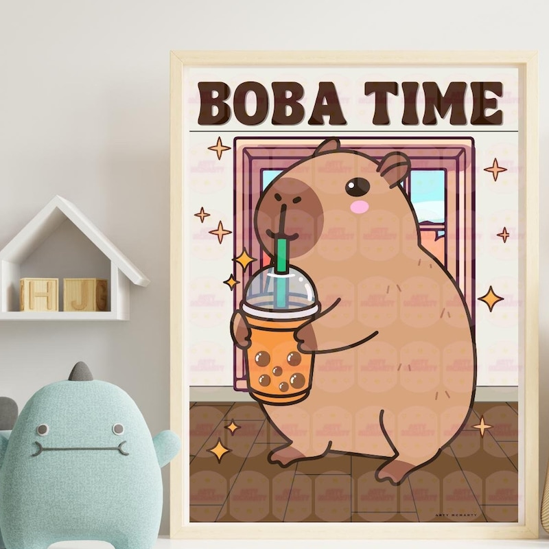 Capybara Boba - Etsy