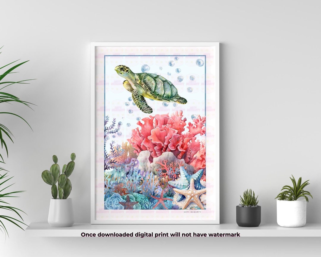Vintage Sea Life Poster, Ocean Art Print, Sea Life Poster, Ocean ...