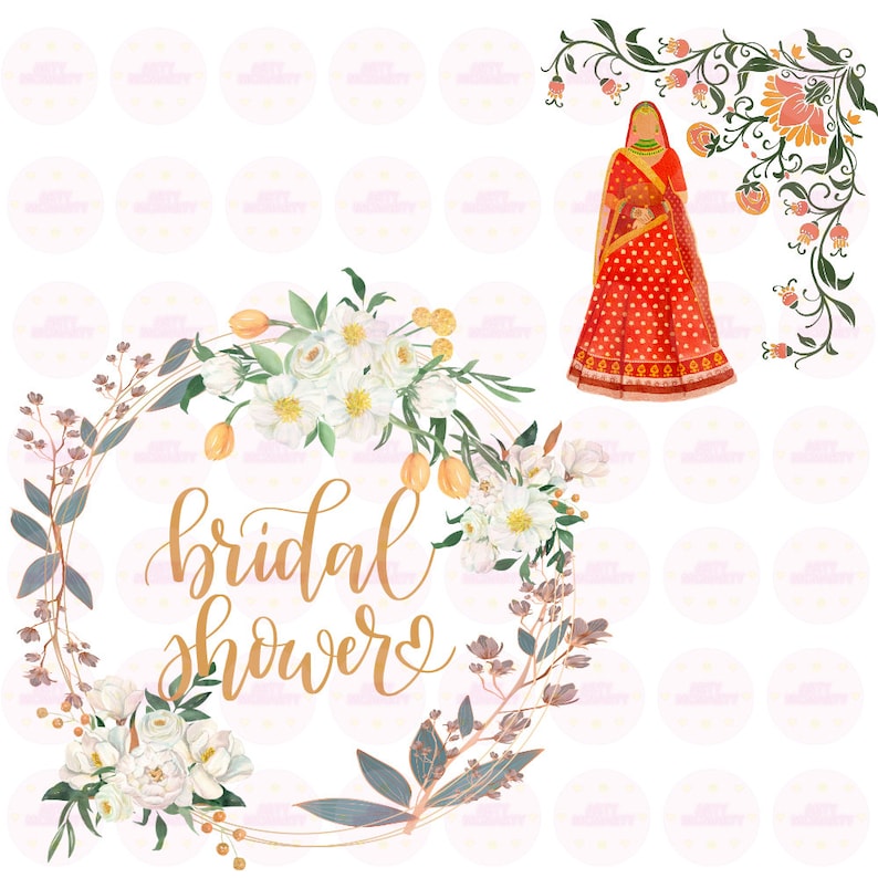 Wedding Clipart, Bridal Clipart Bundle,bridesmaids, Bridal Shower ...