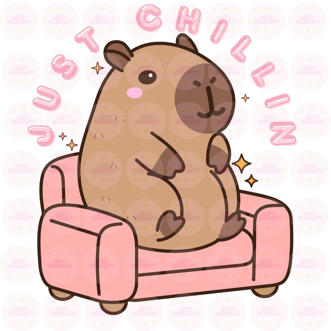 Capybara Clipart, Capybara PNG, Cute Capybara, Kawaii Clipart, Capybara ...