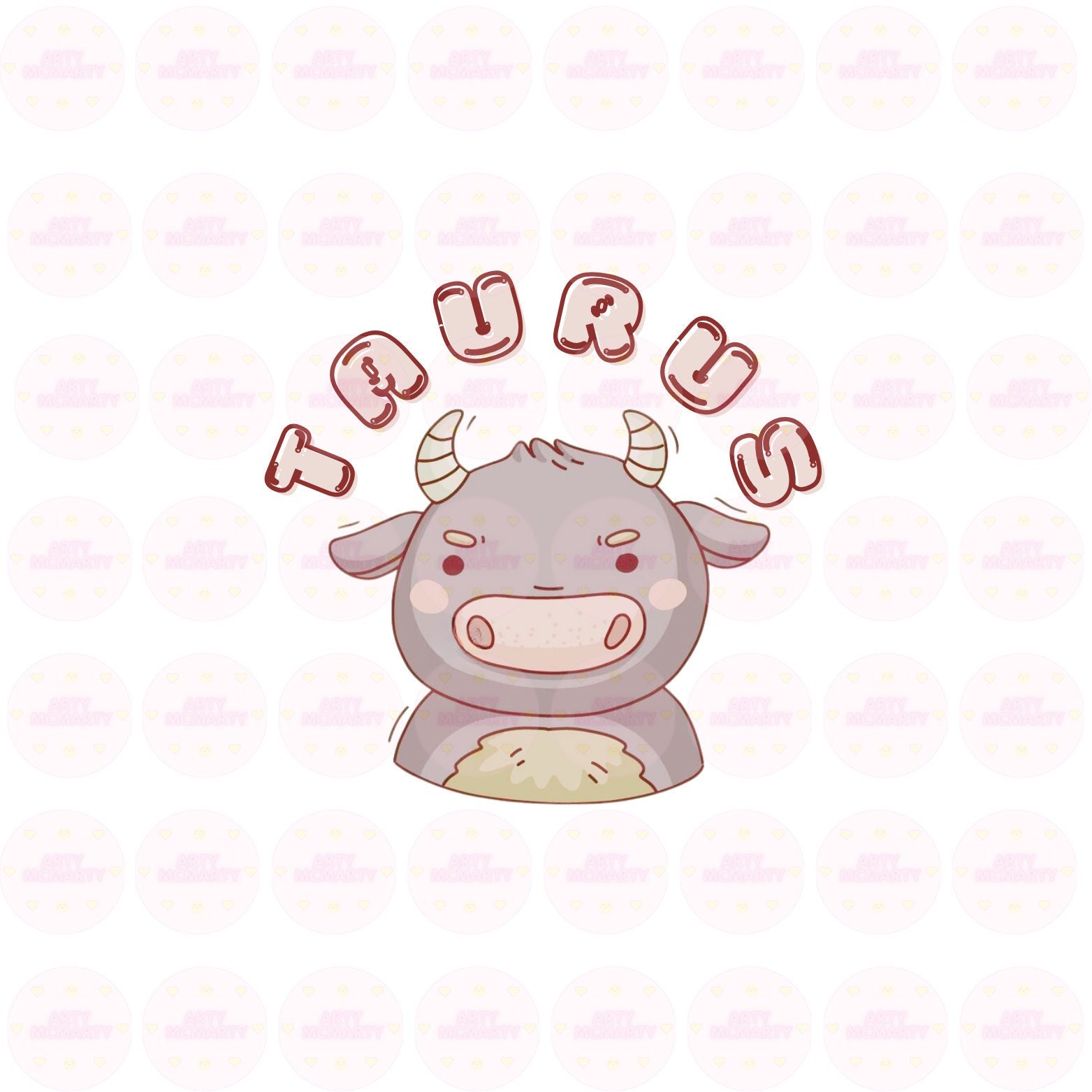 Star Sign Clipart, Horoscope Clipart, Taurus, Kawaii Clipart, Taurus ...