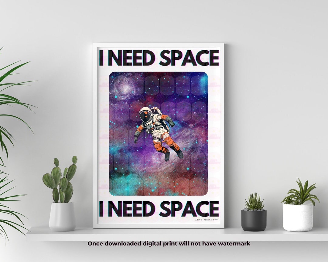 Space Poster, Space Art, Astronaut Poster, Space Illustration , Art ...