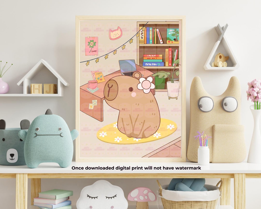 Capybara Art, Capybara Poster, Cute Capybara, Capybara Graphic ...