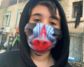 Baboon Face Mask | Etsy