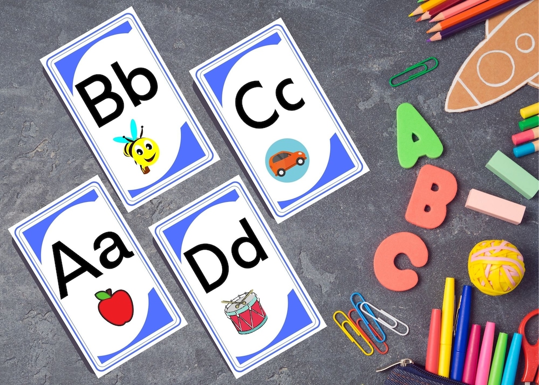 ABC Flashcards Printable Download Printable Downloadable - Etsy