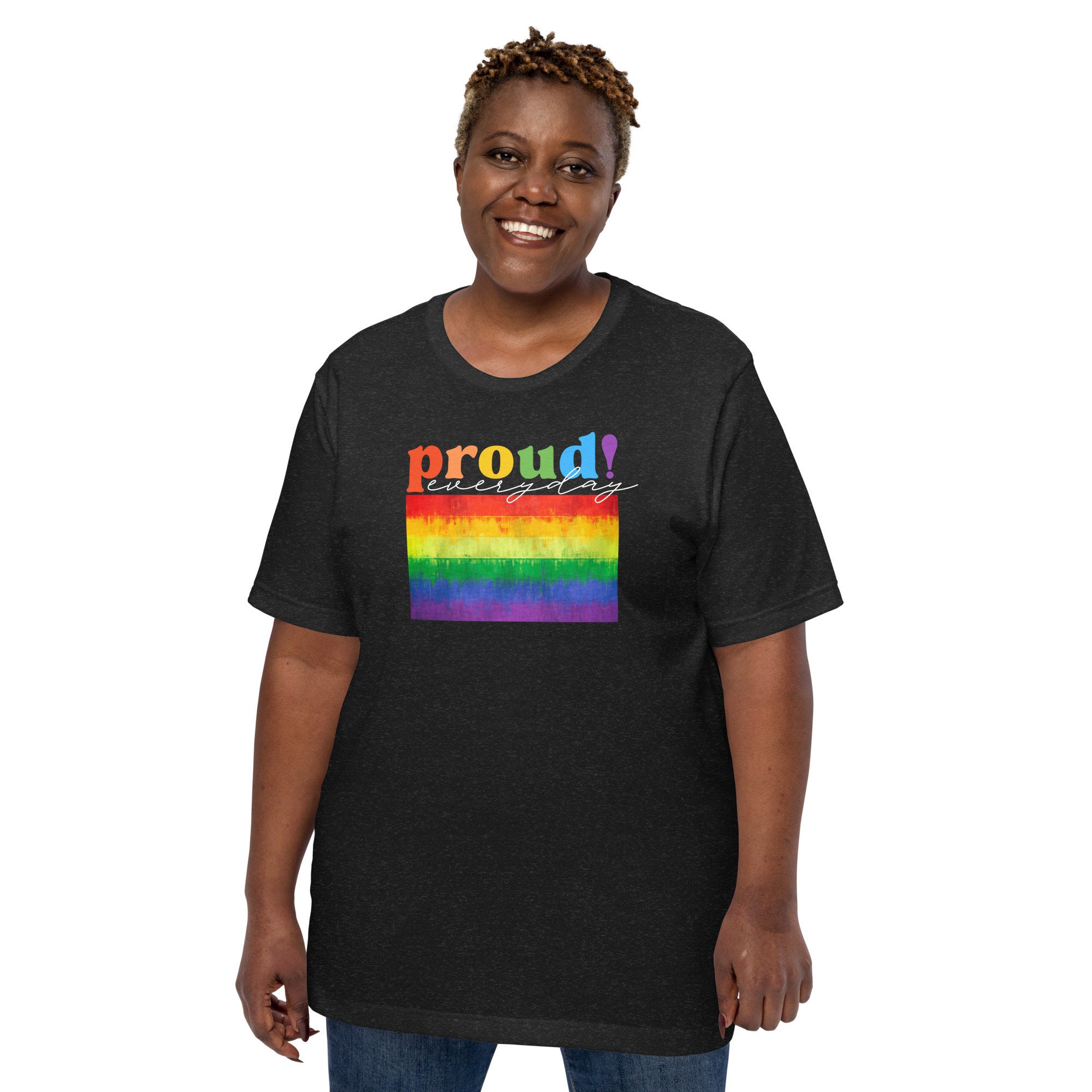 Pride Everyday! Rainbow Flag Bella + Canvas T-shirt | LGBTQ Pride Shirt ...
