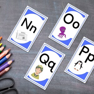 ABC Flashcards, Printable Download, Printable, Downloadable Prints ...