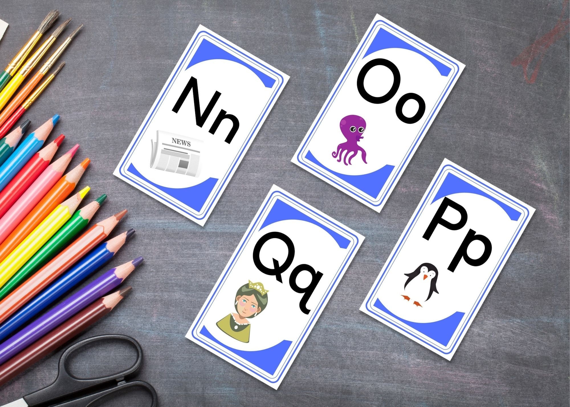 ABC Flashcards, Printable Download, Printable, Downloadable Prints ...