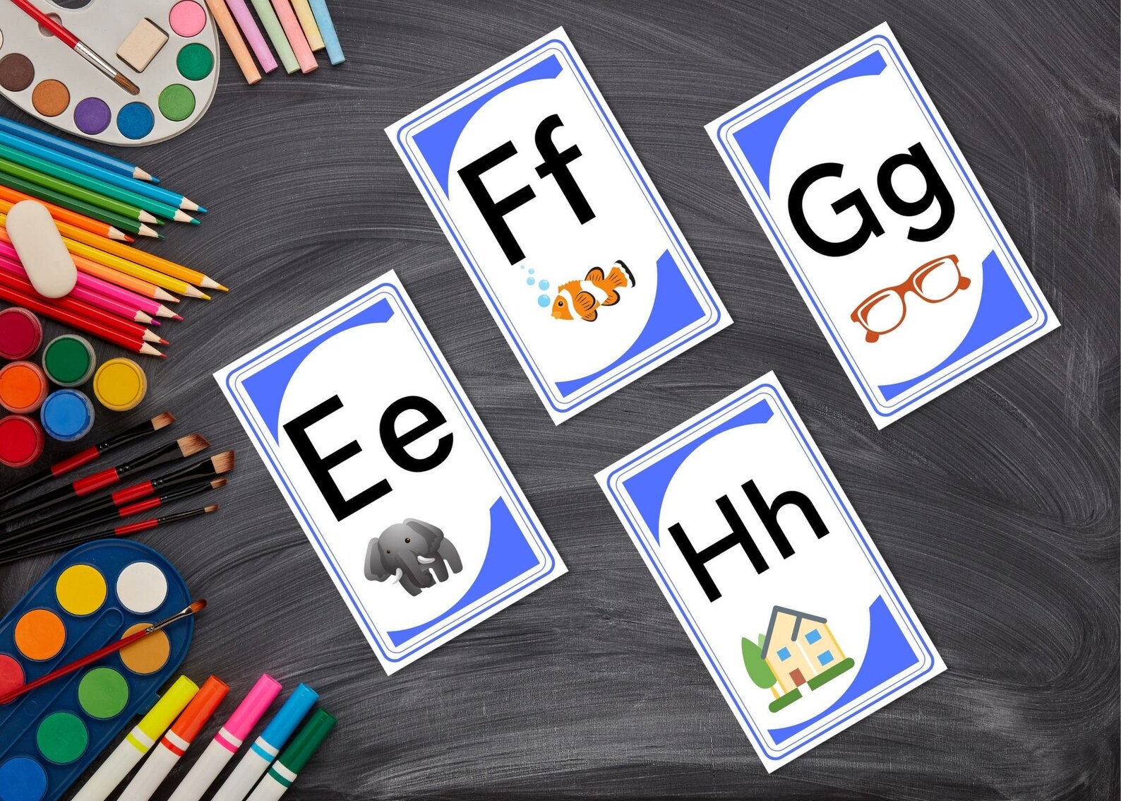 ABC Flashcards, Printable Download, Printable, Downloadable Prints ...