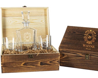 Whiskey Decanter Box | Etsy