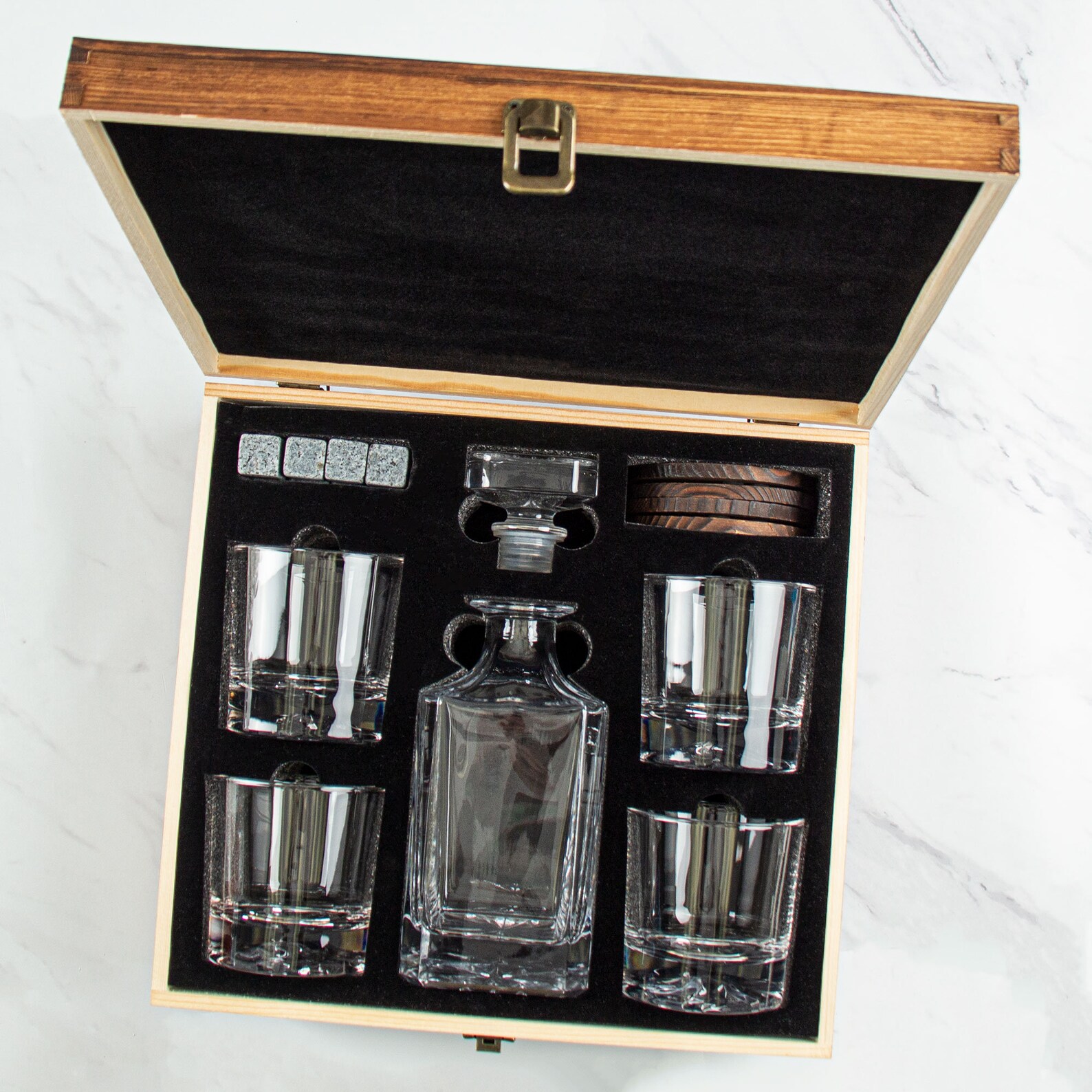 Personalized Barware Collection Set - Initial Monogram Bar Theme Design ...