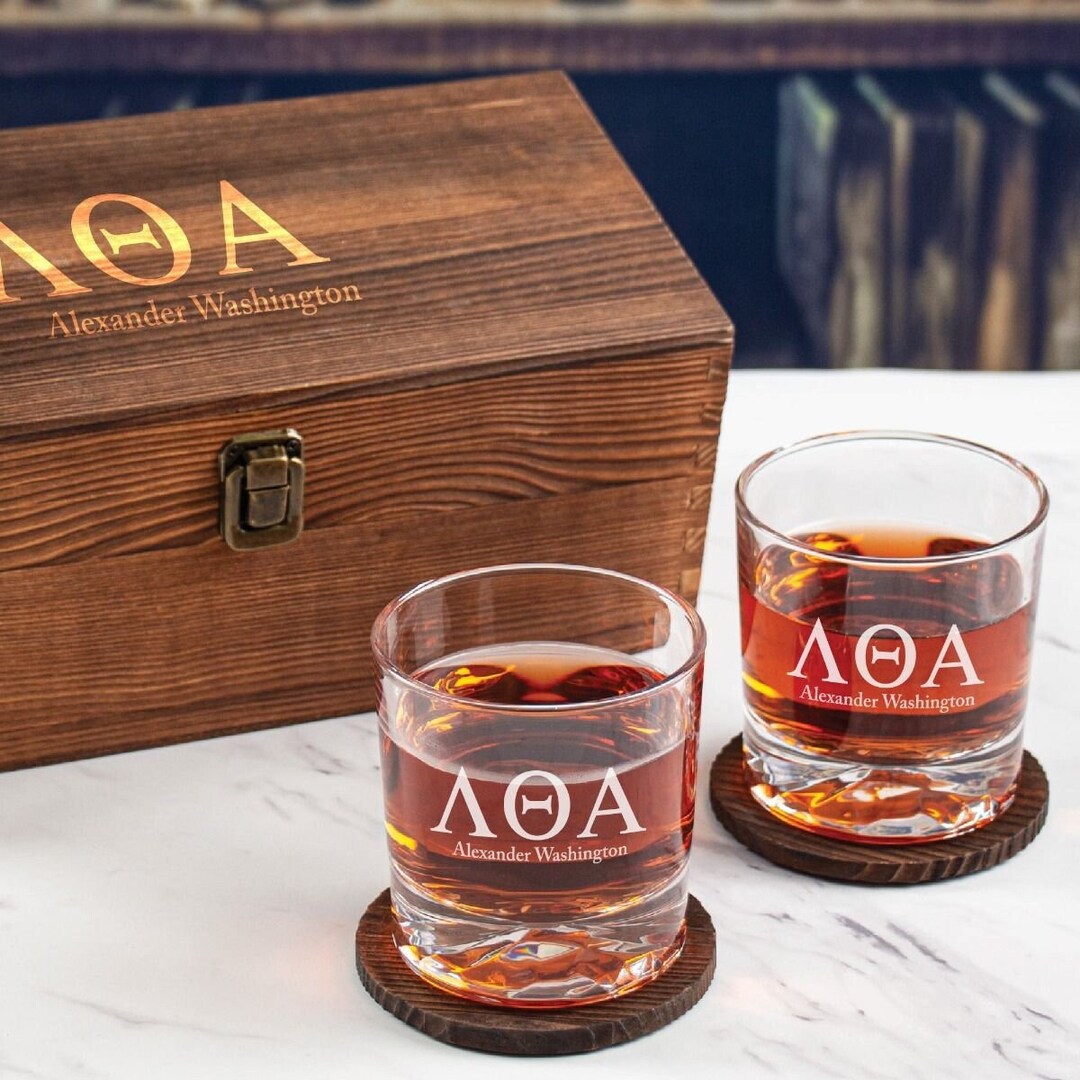 Personalized Lambda Phi Epsilon Ideas Tumbler Glass Drinking Set in ...