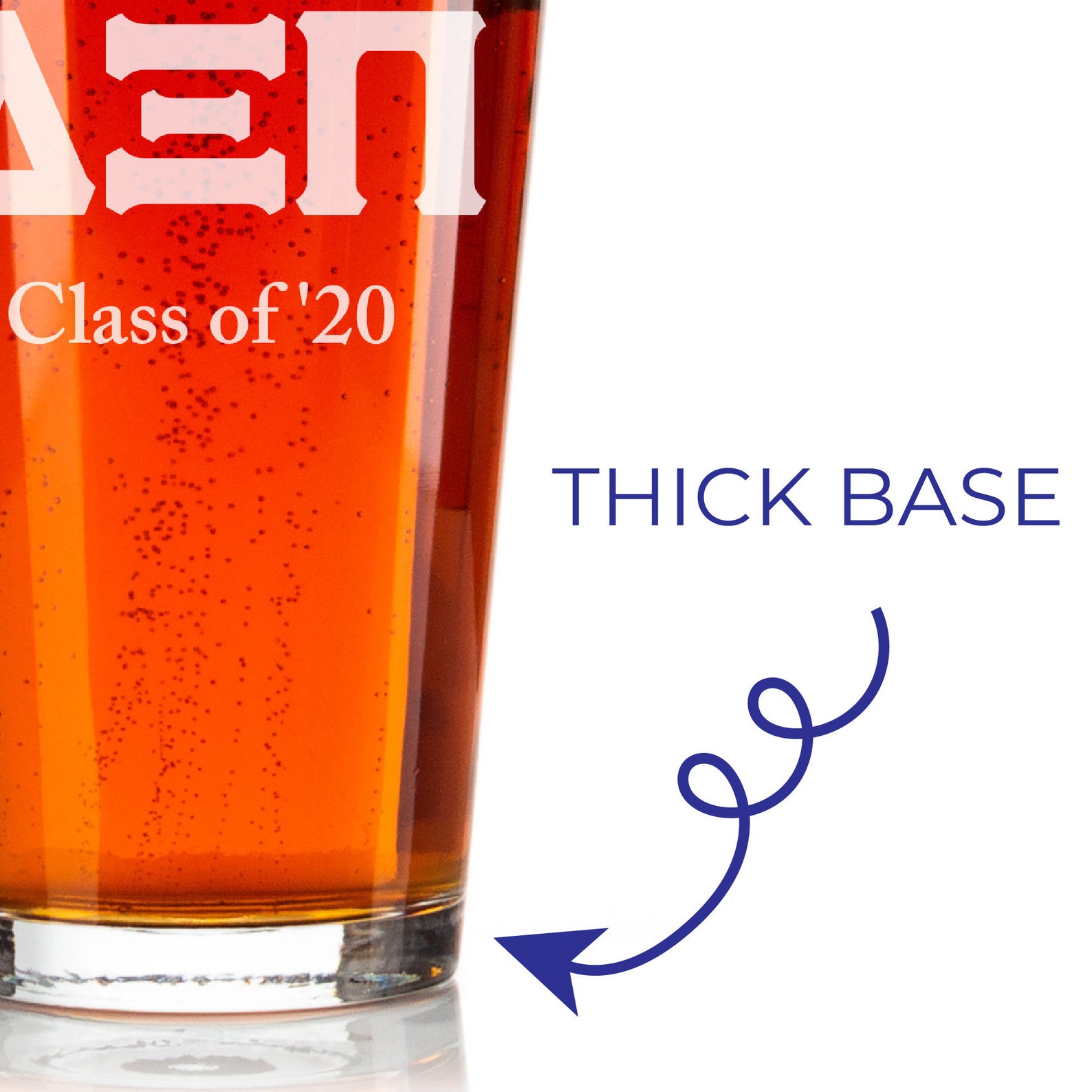 16oz Custom Greek Letters Drinking Glass - Perfect Fraternity ...