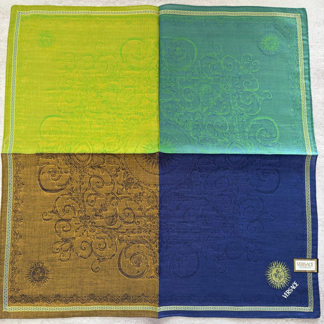 Versace Vintage Collection Handkerchief 19 X 19 Inches - Etsy