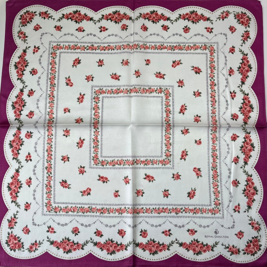 Royal Doulton Vintage Handkerchief 22 X 22 Inches - Etsy