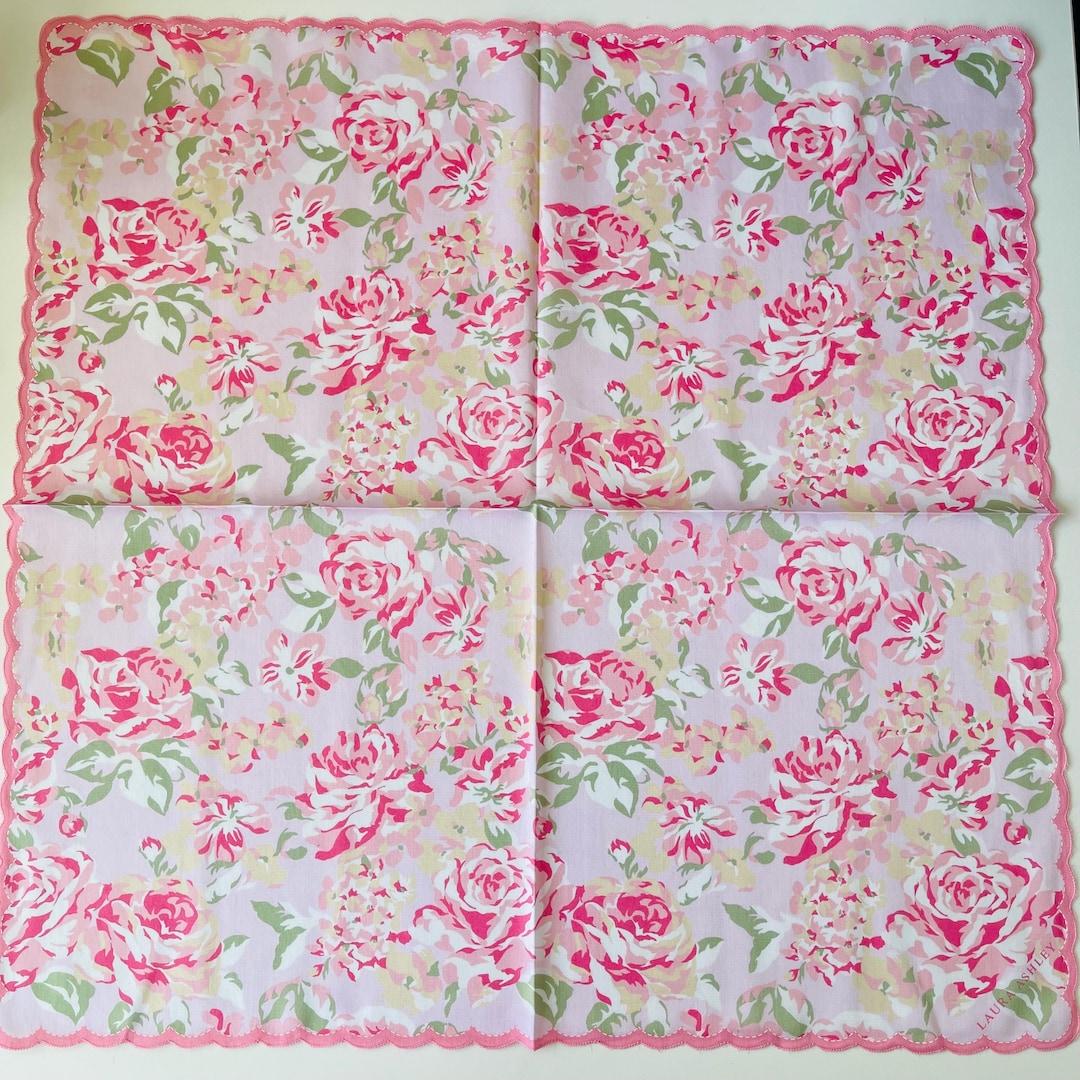Laura Ashley Vintage Collection Handkerchief 22 X 22 Inches - Etsy