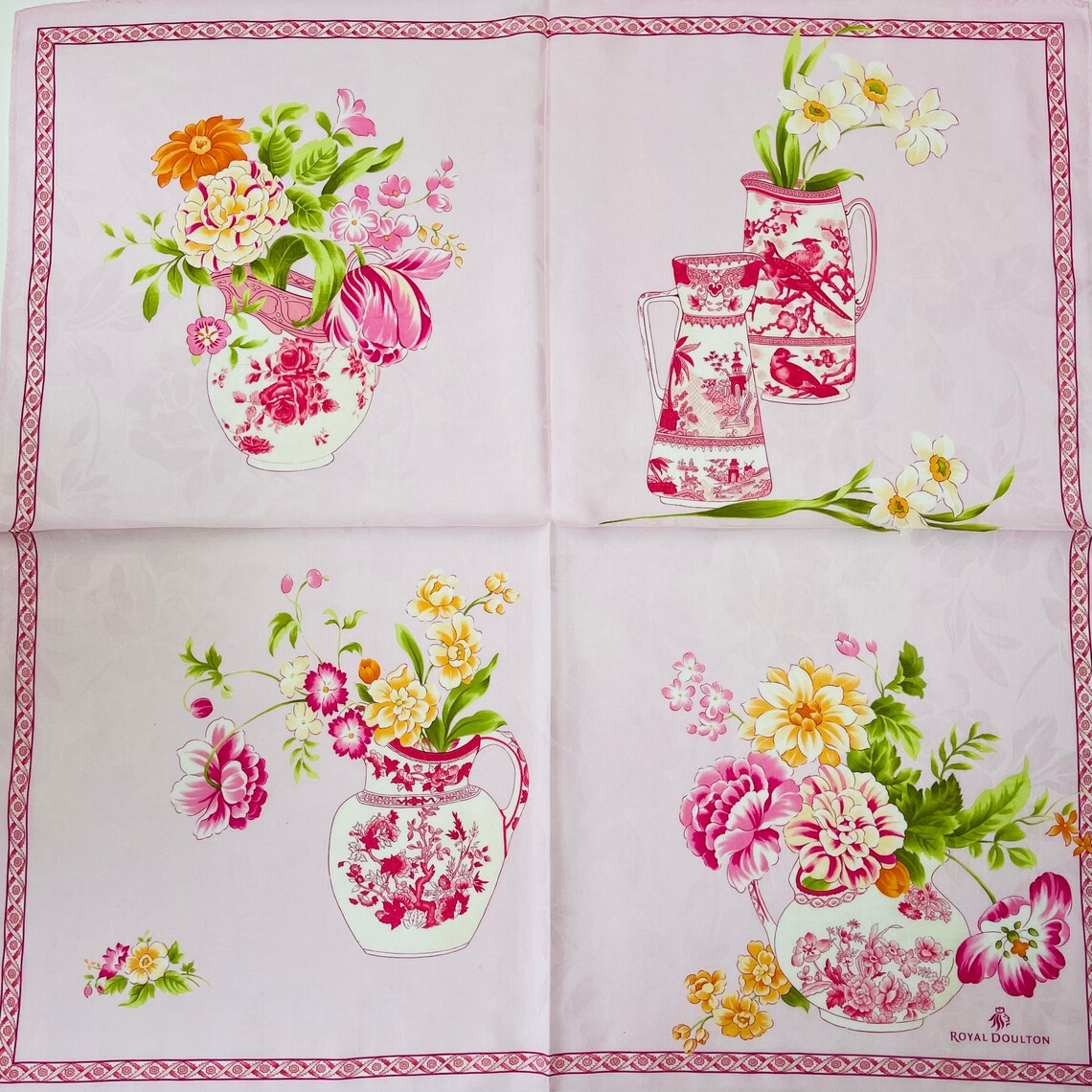 Royal Doulton Vintage Handkerchief 22 X 22 Inches - Etsy
