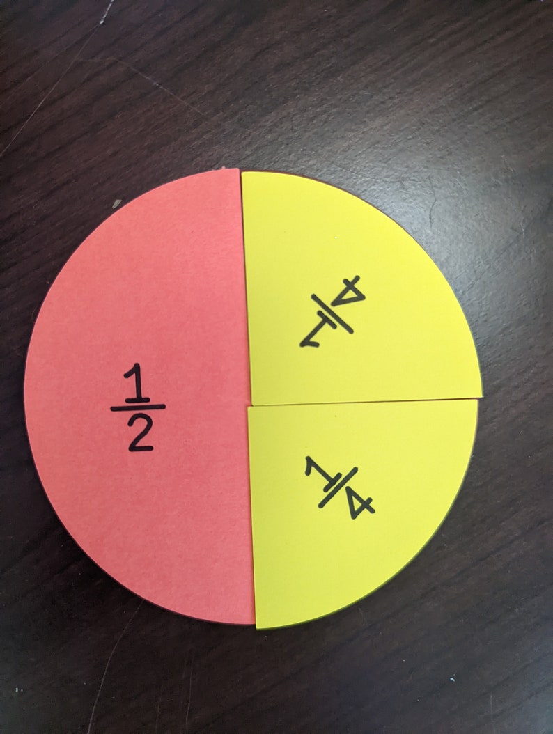 Fraction Circles SVG Template Cricut Cut File Kit Elementary - Etsy UK