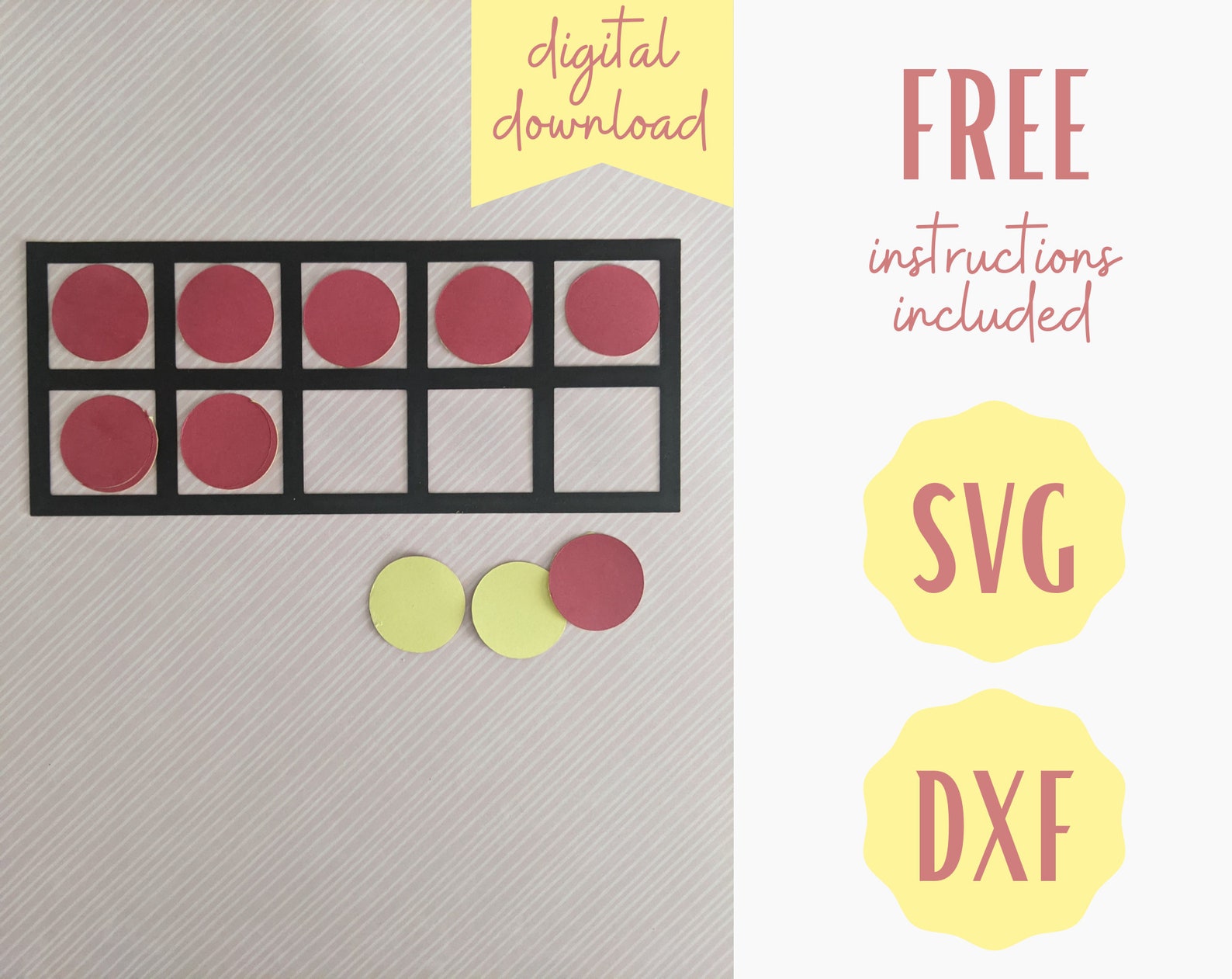 Ten Frame SVG for Primary Classroom 10 Frame for Elementary - Etsy