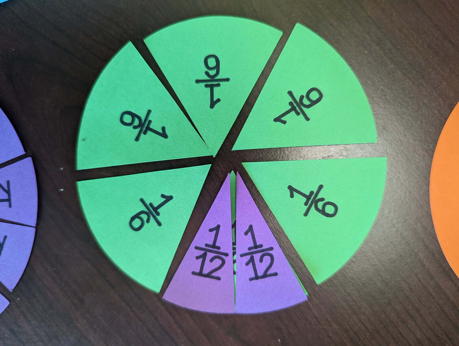 Fraction Circles SVG Template: Math Classroom Cricut Cut File - Etsy