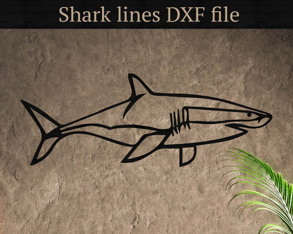 Shark Lines vector files for laser cut cnc digital files | Etsy