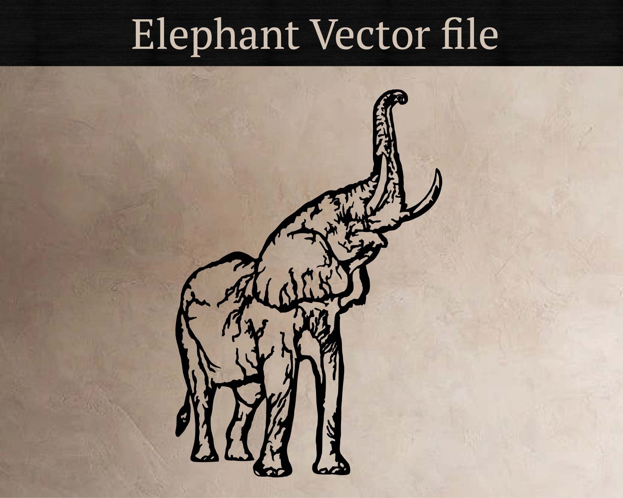 Elephant, Vector Files, for Laser Cut, Cnc, Digital Files, Dxf, Ai, Svg ...