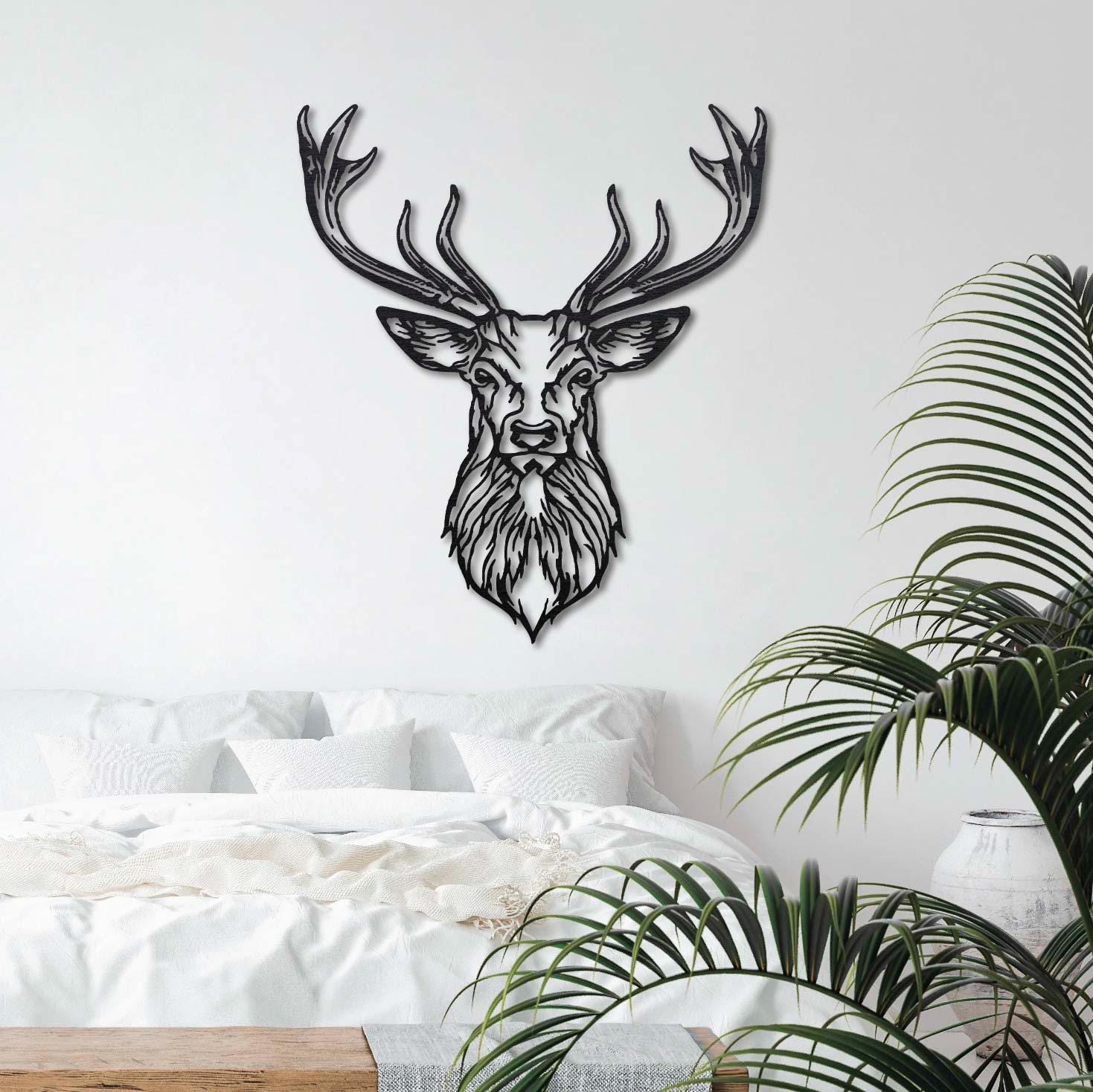 Deer Head, Vector Files, for Laser Cut, Cnc, Digital Files, Dxf, Ai ...