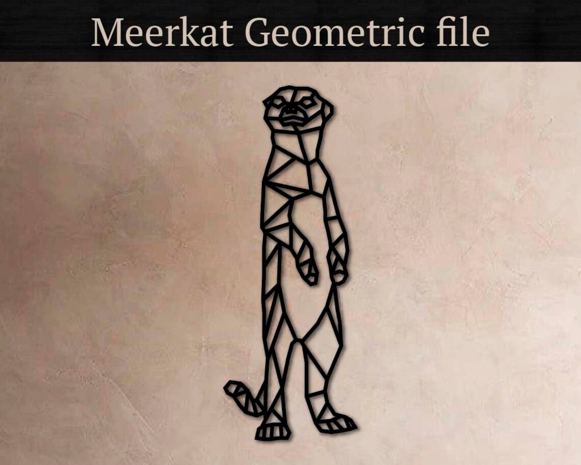 Meerkat / Suricate Geometric, Vector Files, for Laser Cut, Cnc, Digital ...