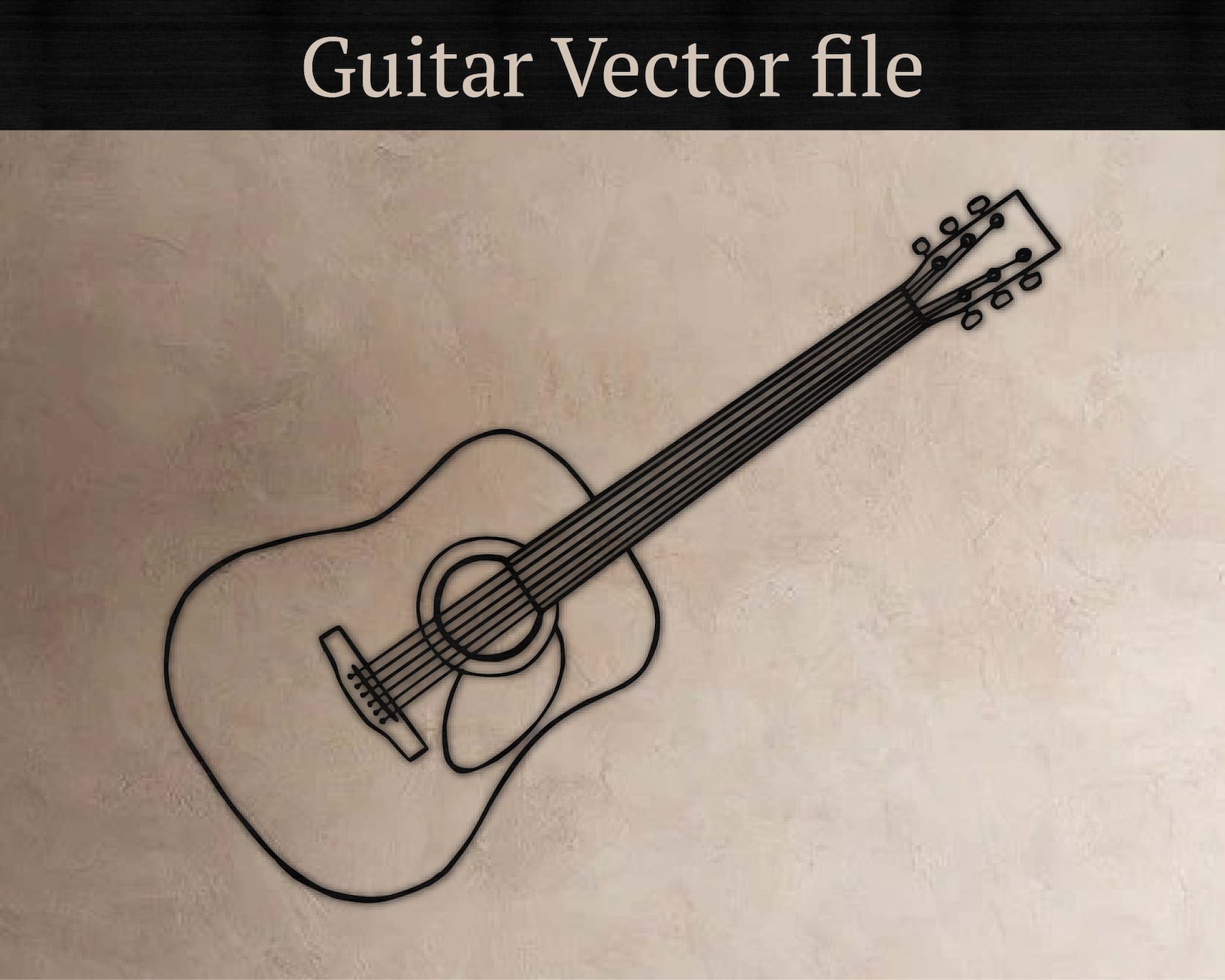 Guitar Line Art Vector Files, for Laser Cut, Cnc, Digital Files, Dxf ...