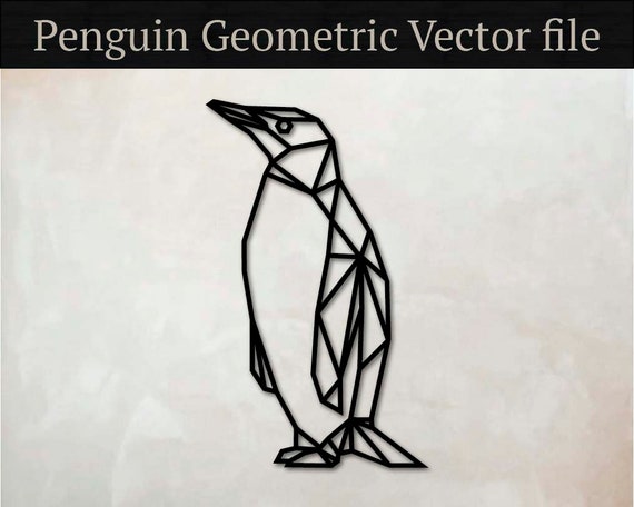 Geometric Penguin Vector Files for Laser Cut Cnc Digital - Etsy
