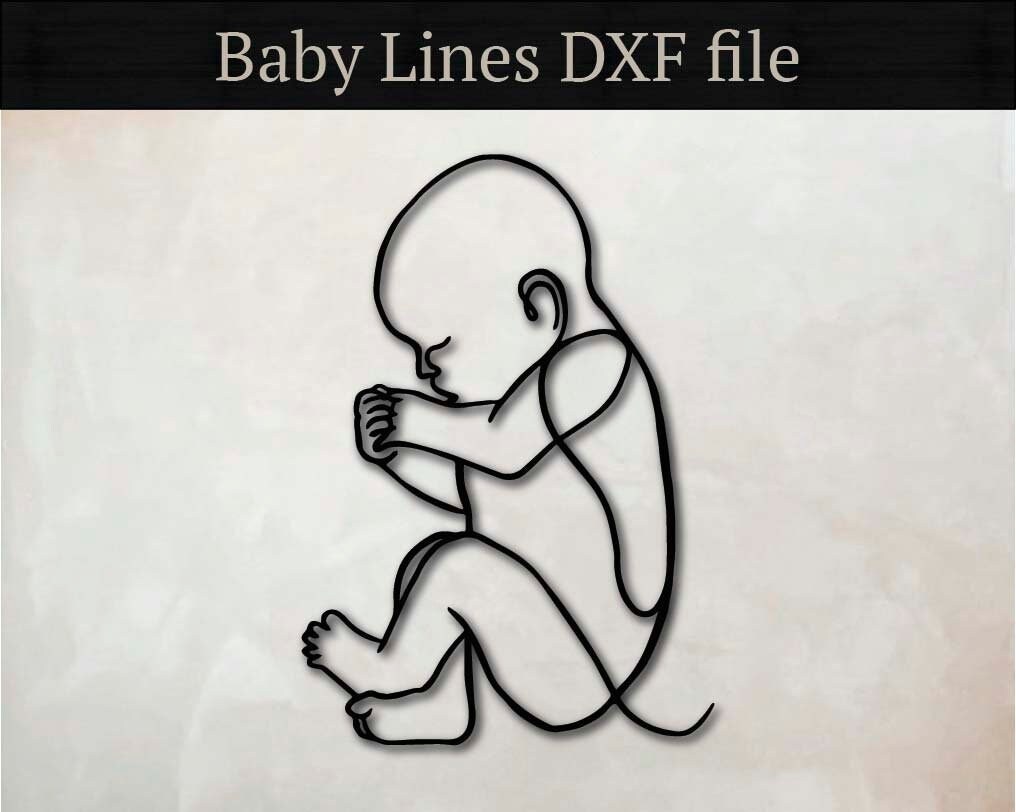Baby Lines Vector File: Laser Cut CNC Design (digital File) - Etsy