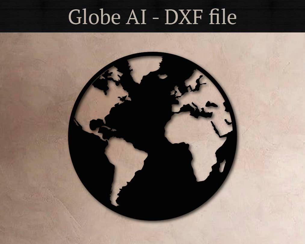 Globe, Vector Files, for Laser Cut, Cnc, Digital Files, Dxf, Ai, Svg ...