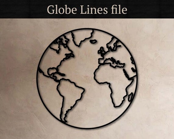 Globe Lines Vector Files for Laser Cut Cnc Digital Files - Etsy