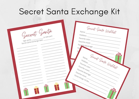 Secret Santa Gift Exchange Template