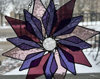 Sunburst/sunshine Stained Glass Window Hang/suncatcher - Etsy