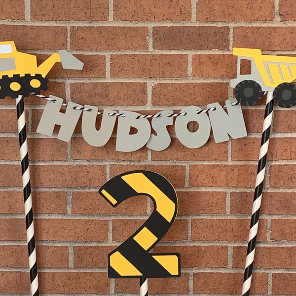 Happy Birthday Construction Cake Topper - Etsy