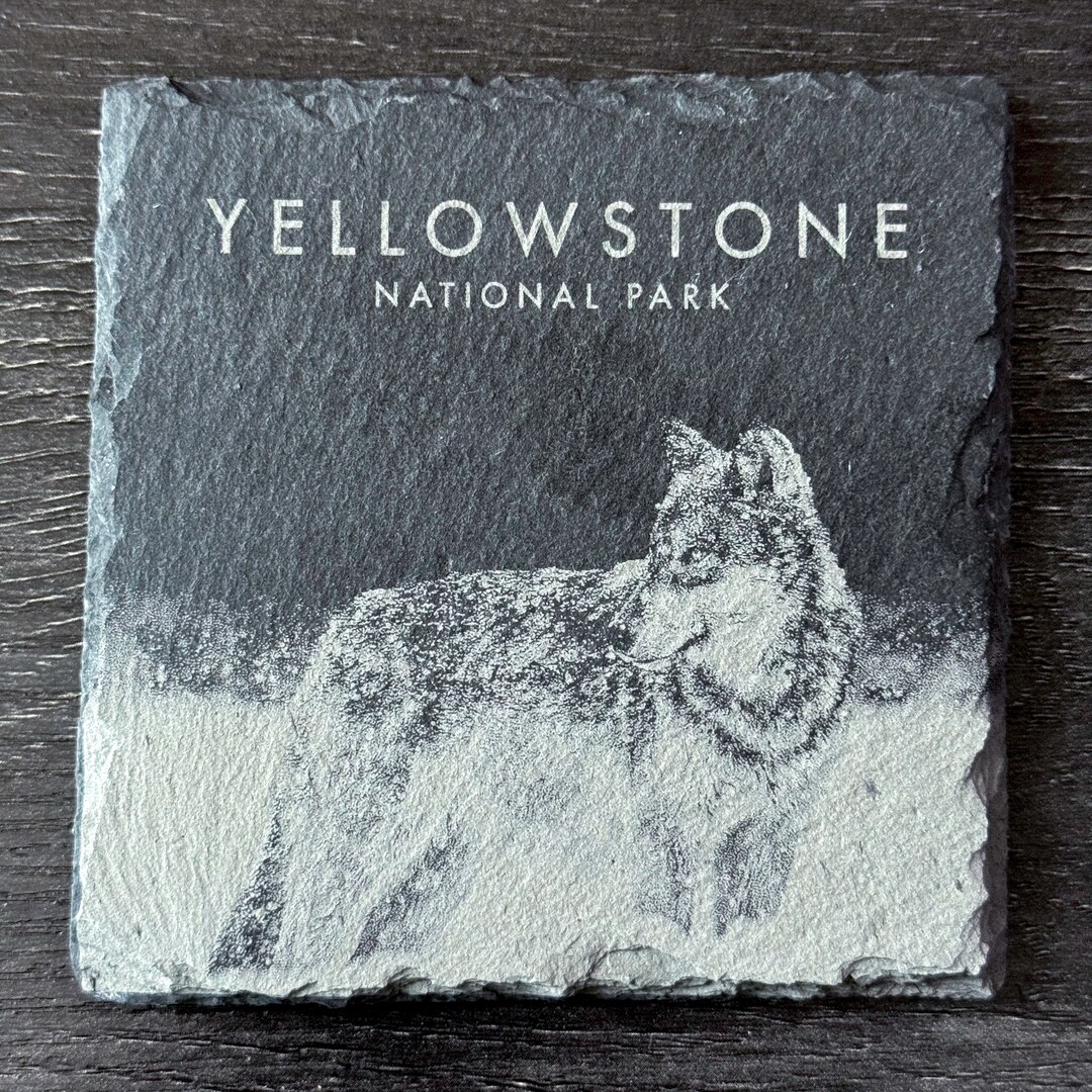 Wildlife Coasters - Gray Wolf in Snow - Etsy