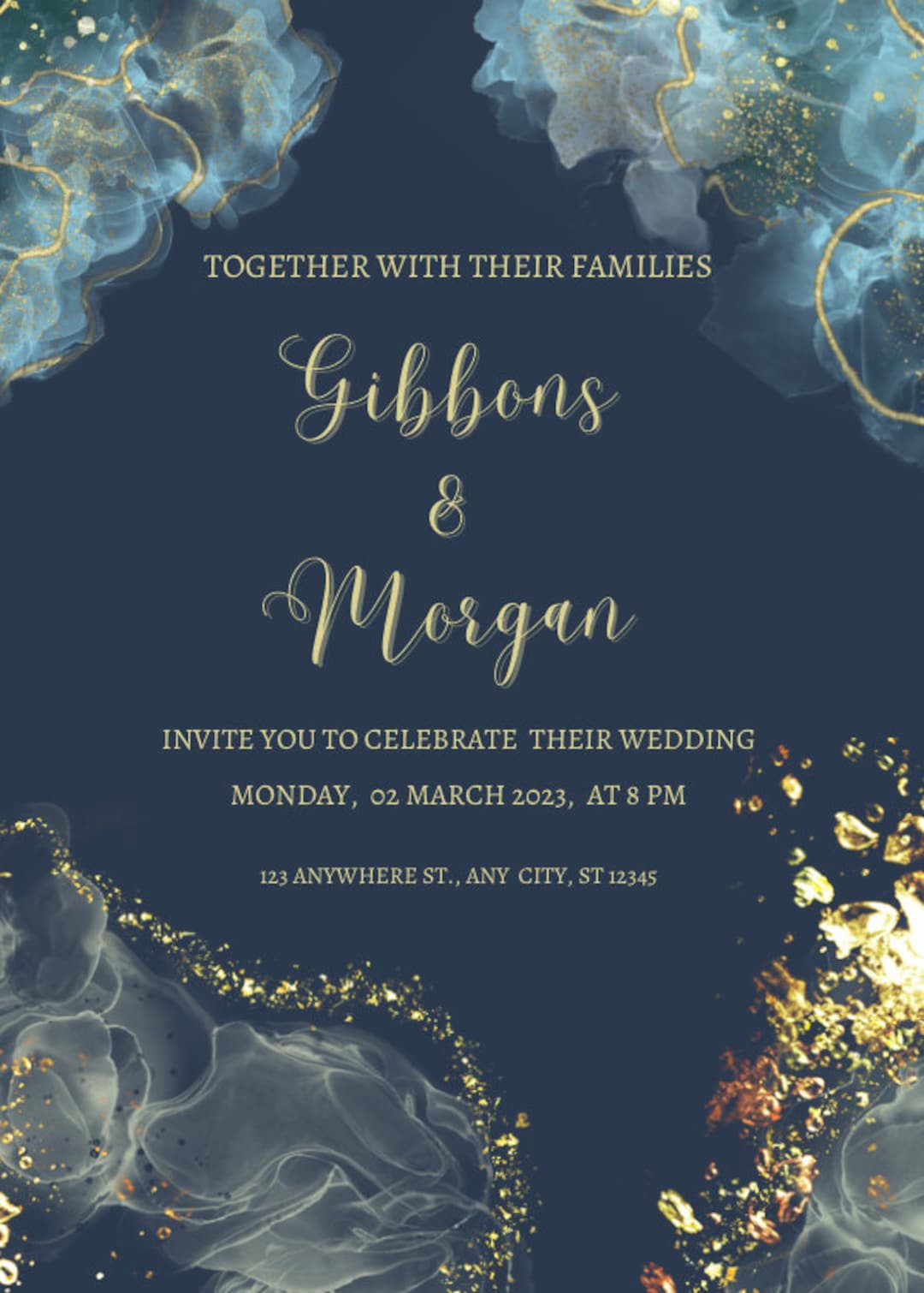 Digital Wedding Invitation - Etsy