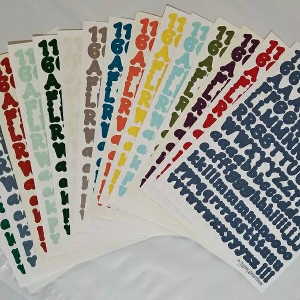 Dotted Alphabet Stickers - Etsy