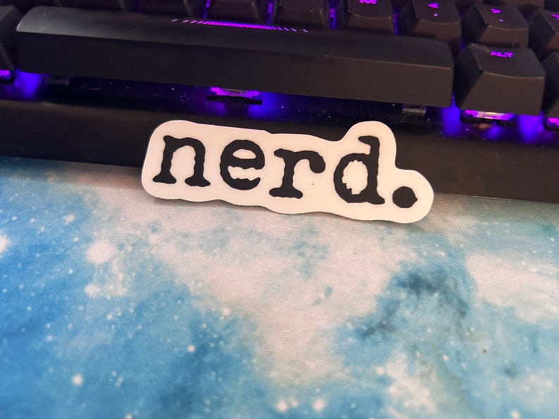 Nerd Sticker Geek Sticker Fun Sticker Nerdy Saying Word UV Protection ...