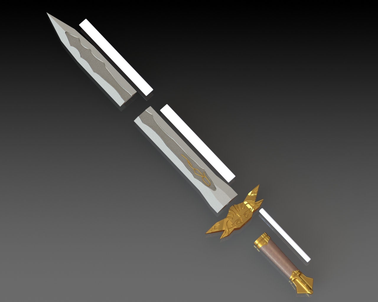 Excalibur Sword 3D Model Final Fantasy XI STL 3MF - Etsy