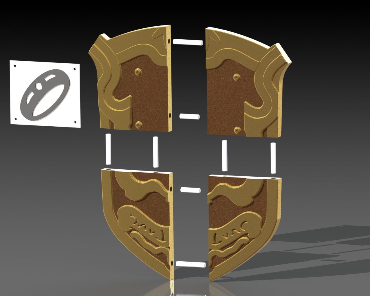 Eschutcheon Crafting Shield 3D Model Final Fantasy XI STL 3MF - Etsy